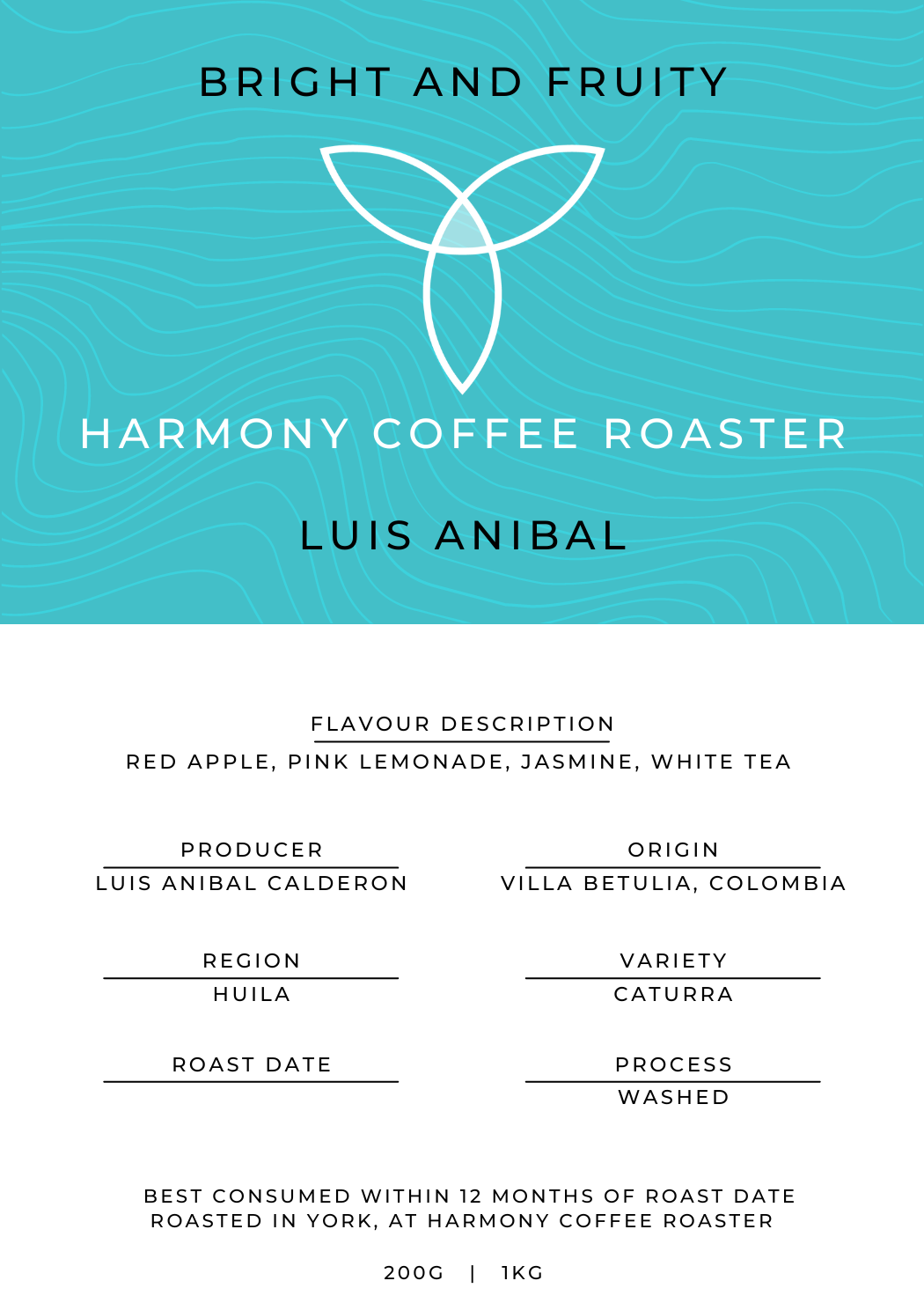 Luis Anibal Caturra | Colombia | Bright & Fruity – Harmony